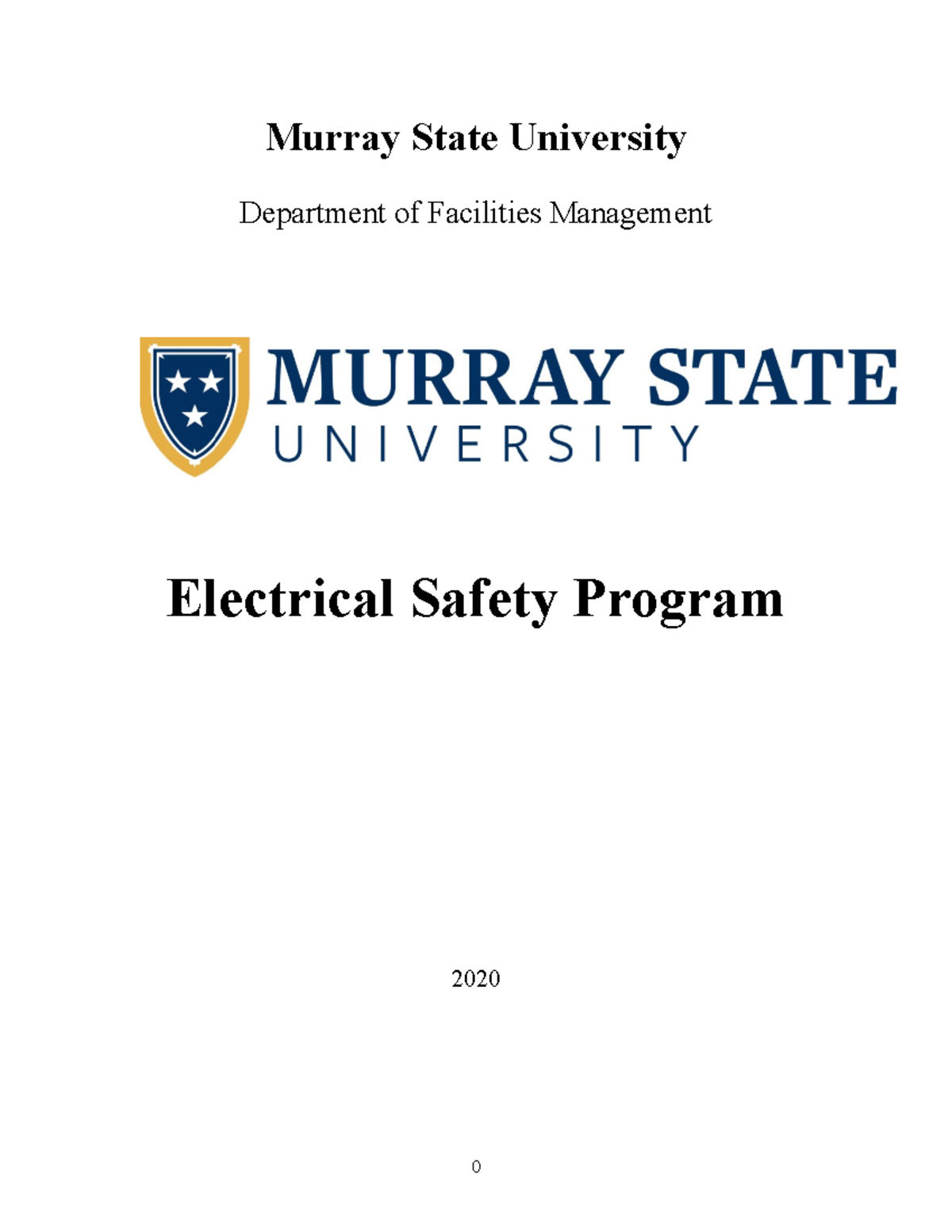 Electrical Safety Program 2020 - Murray State University Department of ...