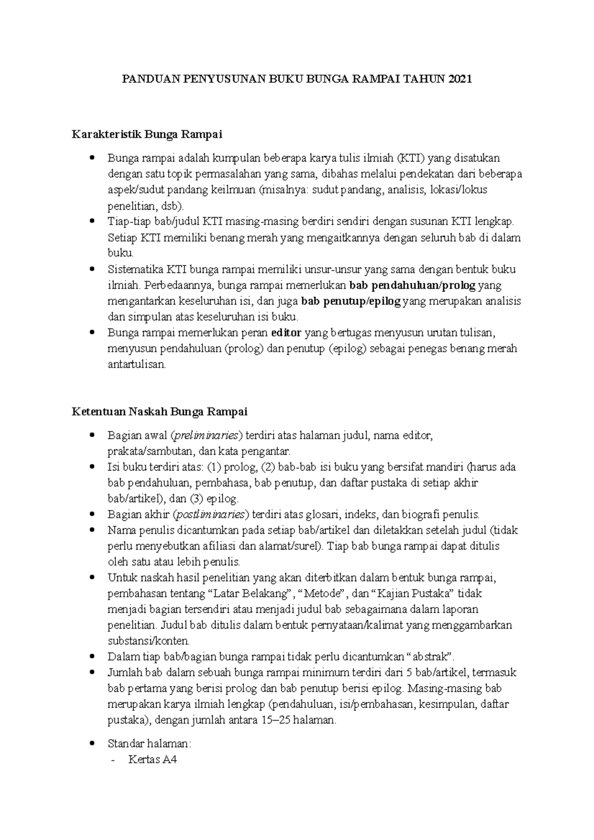 2. Panduan Bunga Rampai 2021 - PANDUAN PENYUSUNAN BUKU BUNGA RAMPAI ...