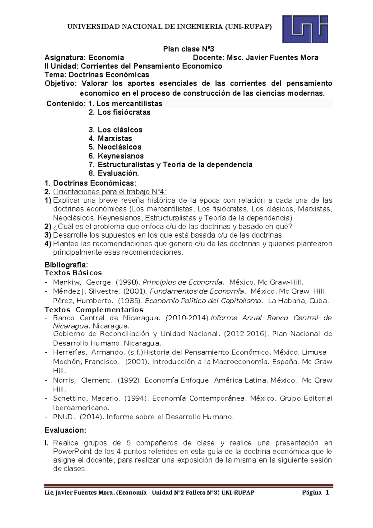 Clase N°3 de Economia (UNI- Rupap) 2021 - UNIVERSIDAD NACIONAL DE ...