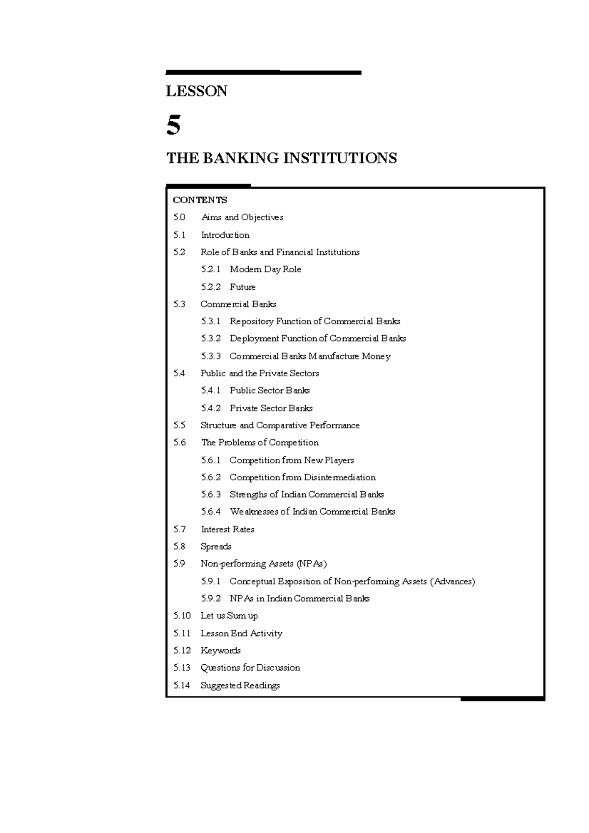 THE Banking Institutions - Financial Institutions and Services LESSON 5 ...