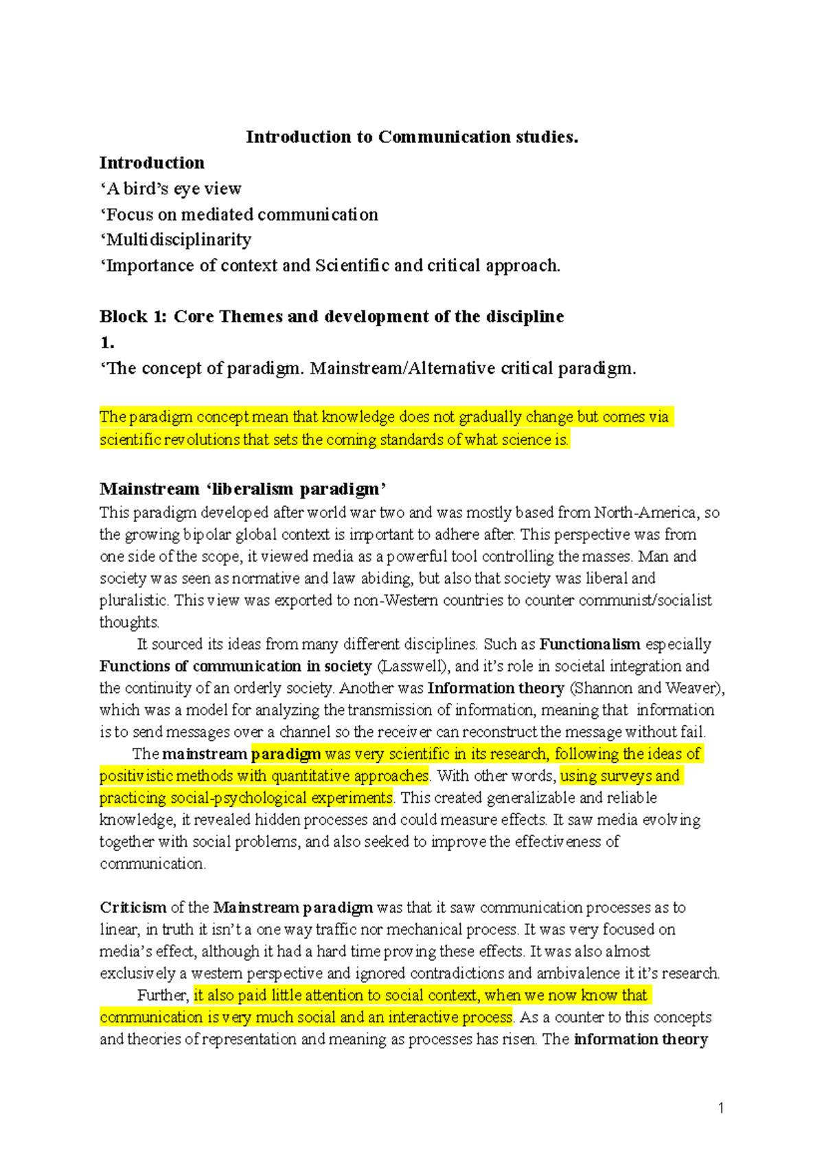 Communication-Summary - Introduction to Communication studies ...