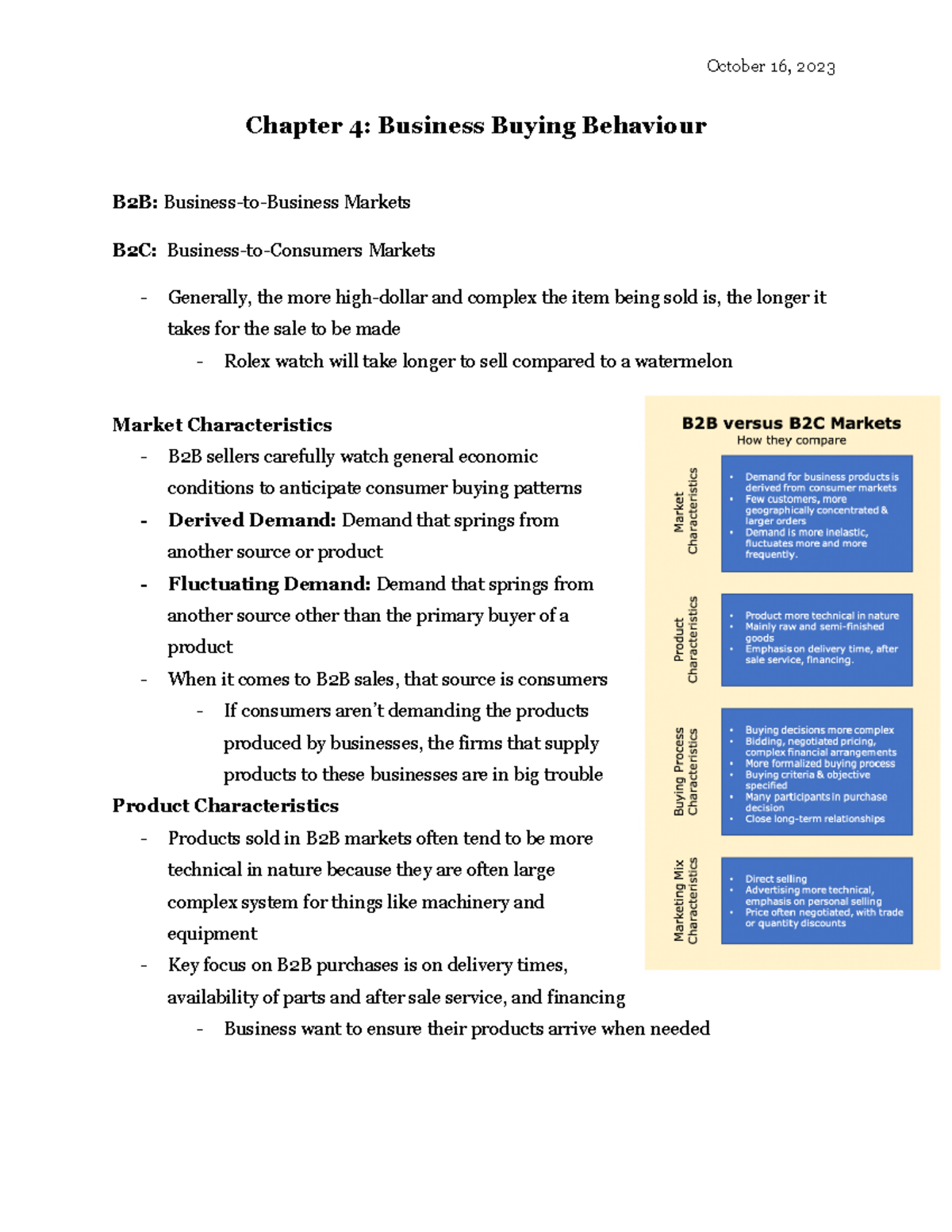 Lecture 5 Notes - Chapter 4: Business Buying Behaviour B2B: Business-to ...