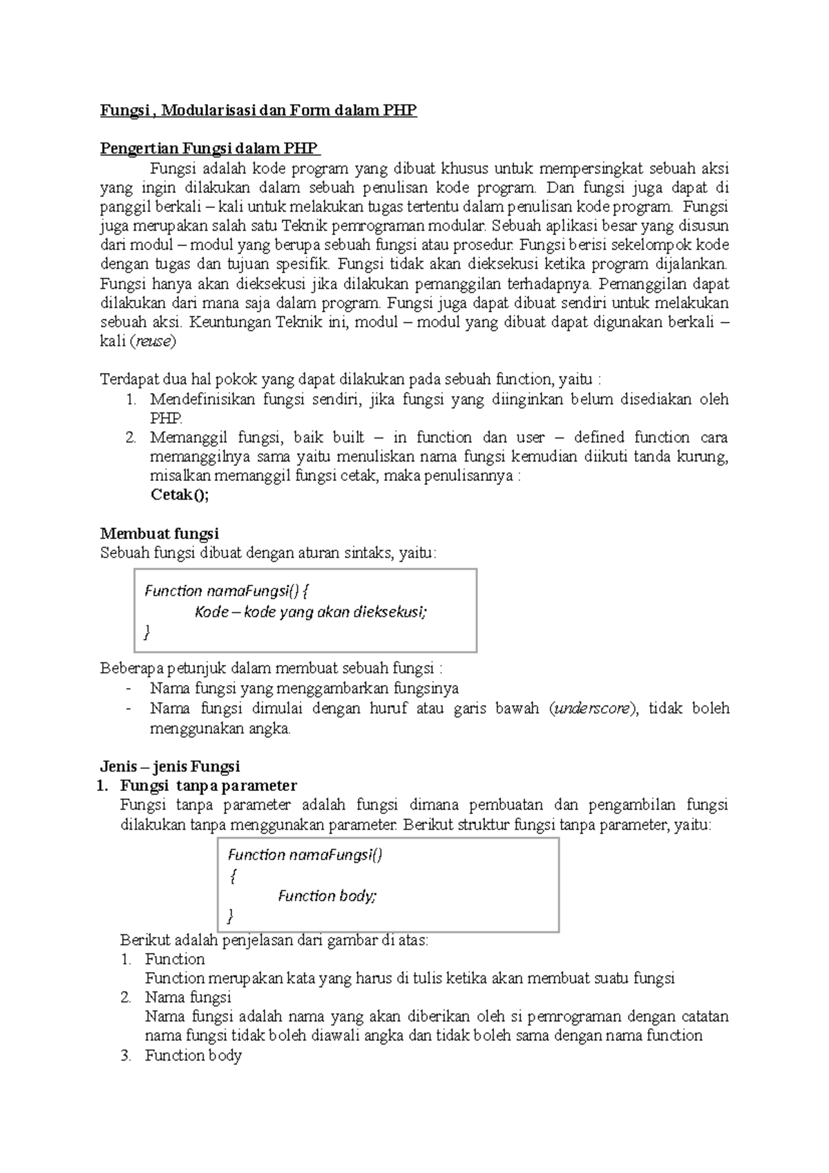 12 7389 CCP220 17062019 DOCX - Fungsi , Modularisasi dan Form dalam PHP ...