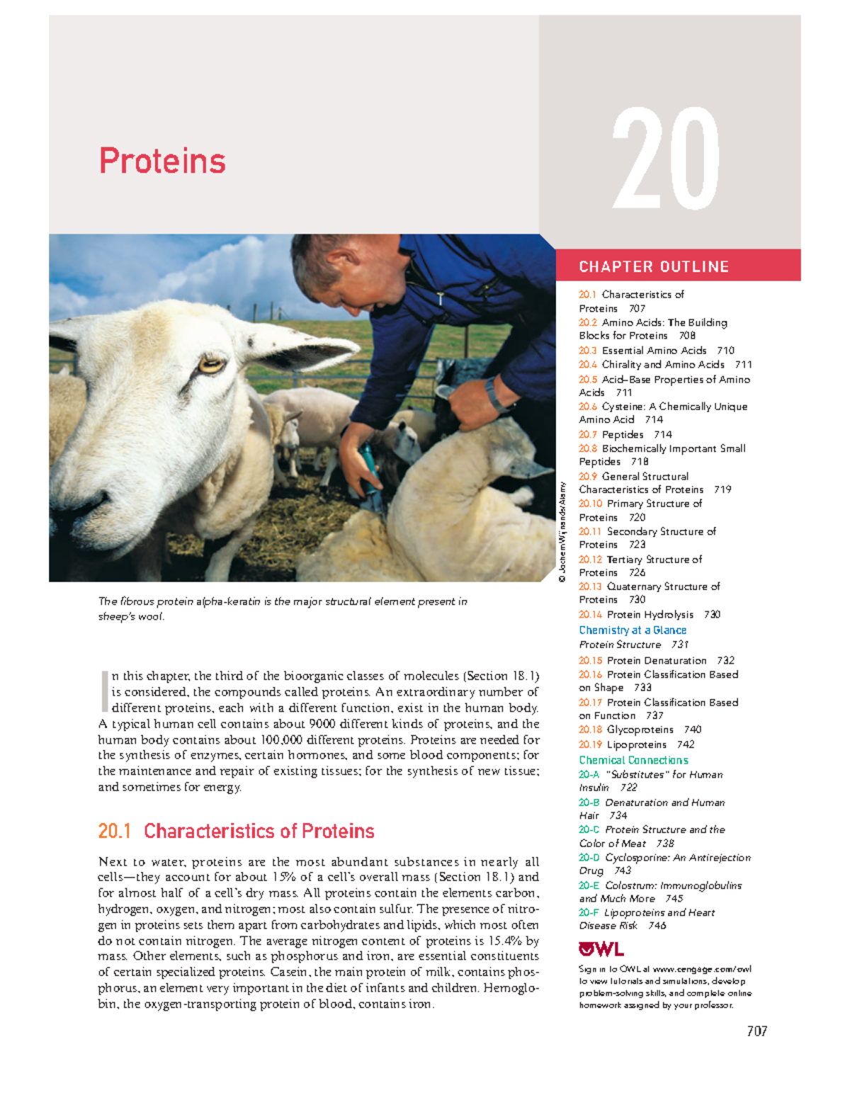 Proteins ahsgxuyl - 707 Sign in to OWL at cengage/owl to view tutorials ...