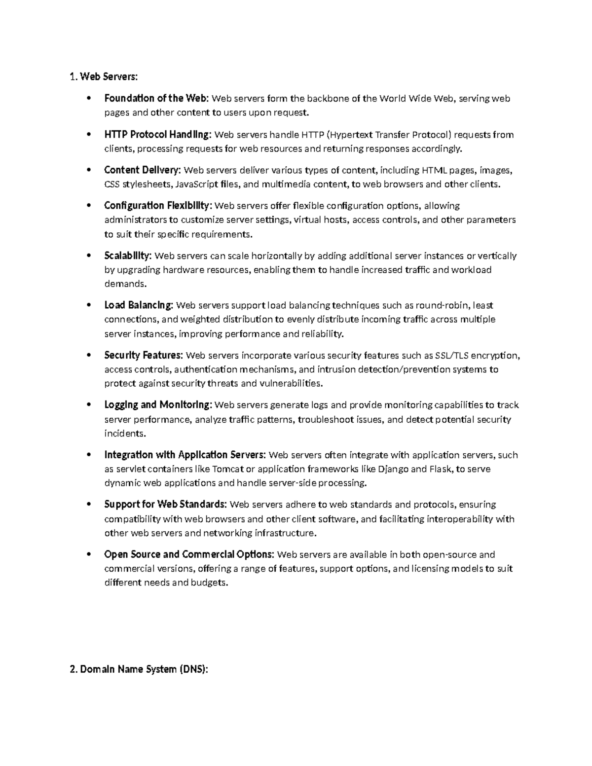 Lab #10 - Lab 10. - 1. Web Servers: Foundation of the Web: Web servers form the backbone of the ...