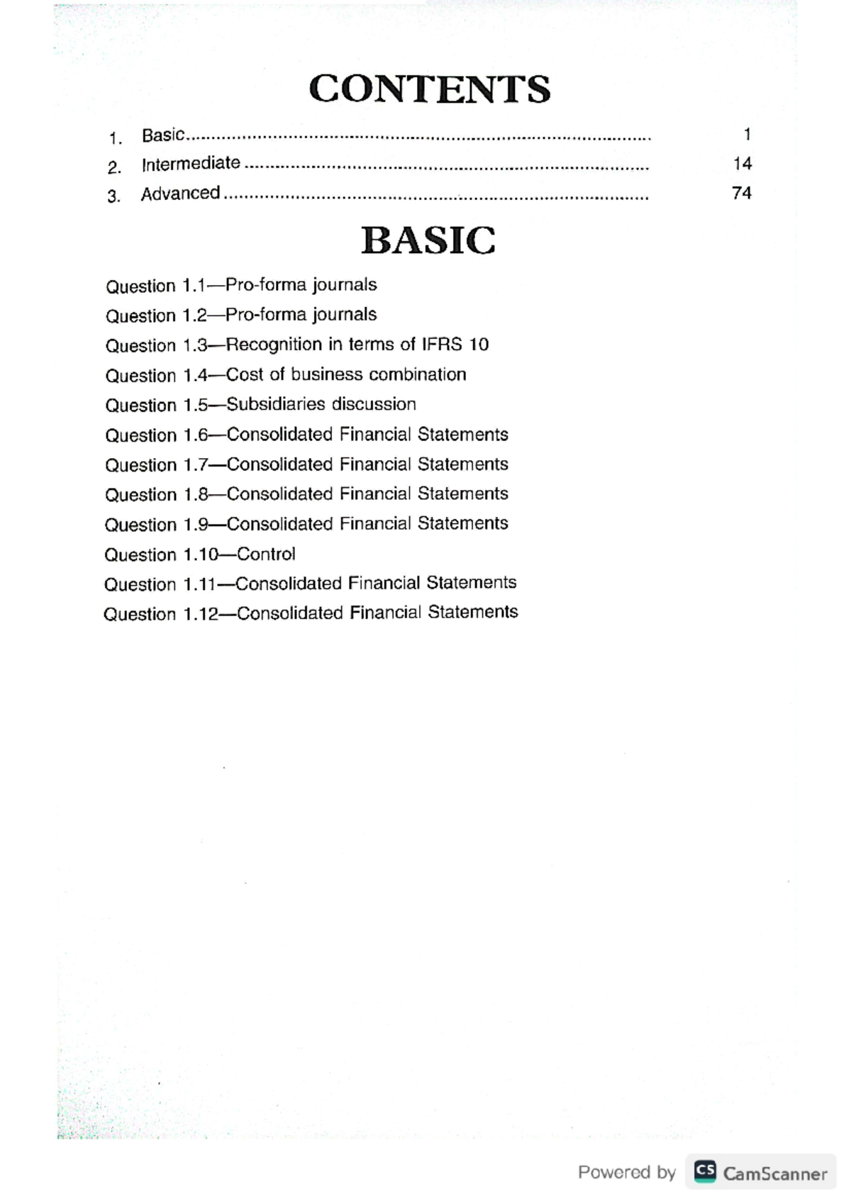 Groups question - CONTENTS 1. Basic 1 2. Intermediate 14 3. Advanced 74 ...