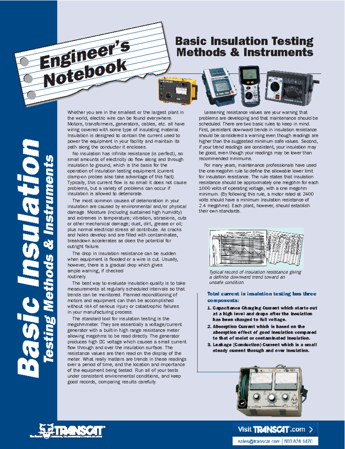 Basic Insulation Testing - Engineer’s Notebook Basic Insulation Testing ...