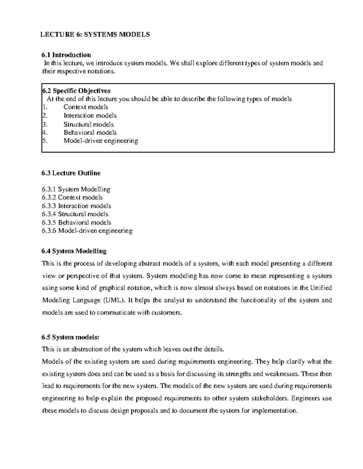 L6 SEP Systems Models - practical diagrams displaying software ...