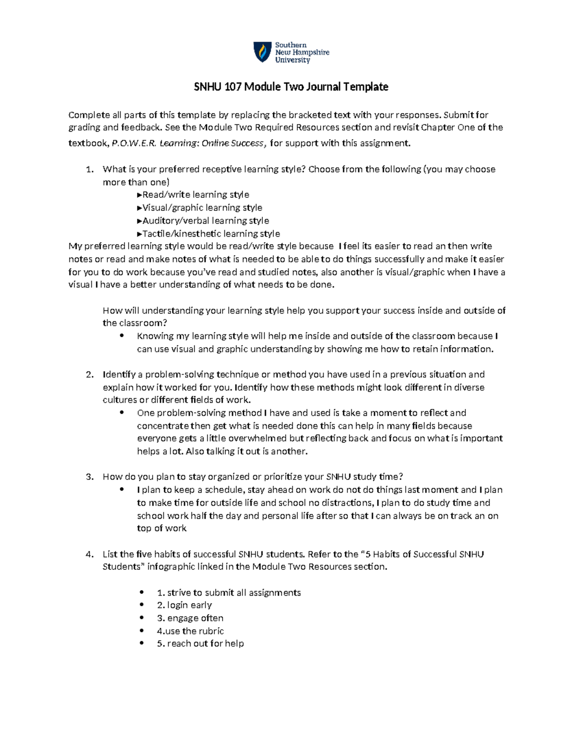 SNHU 107 Module Two Journal Template (1) - SNHU 107 Module Two Journal ...