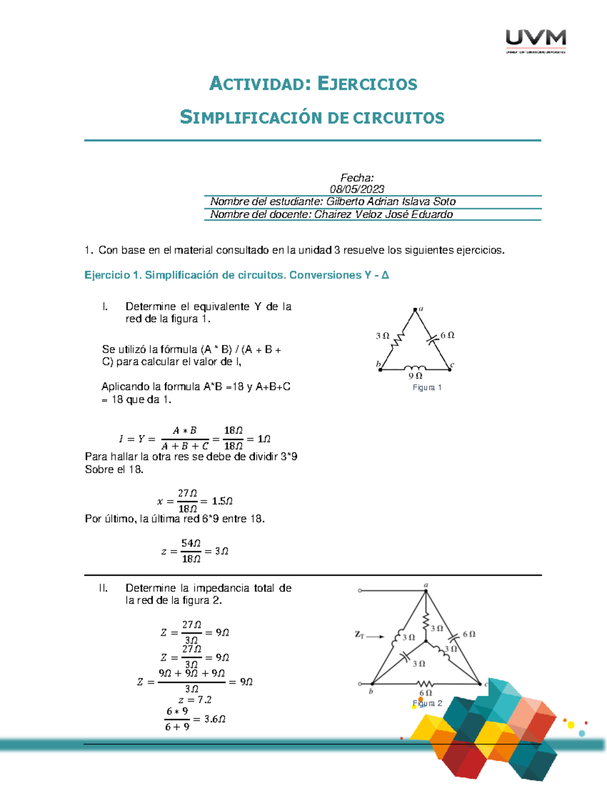 A9 GAIS Ejercicio Analisis Y Diseño DE Circuitos Electricos Blackboard - ACTIVIDAD: EJERCICIOS ...