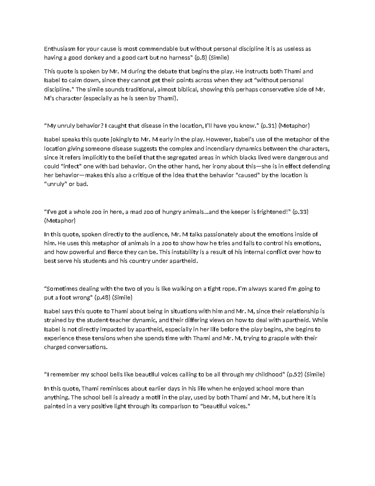 Figures of speech - Exam prep - Enthusiasm for your cause is most ...