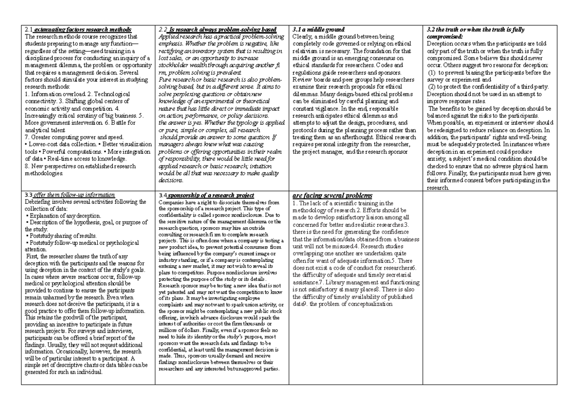 KSR - ddd - 2 extenuating factors research methods The research methods ...