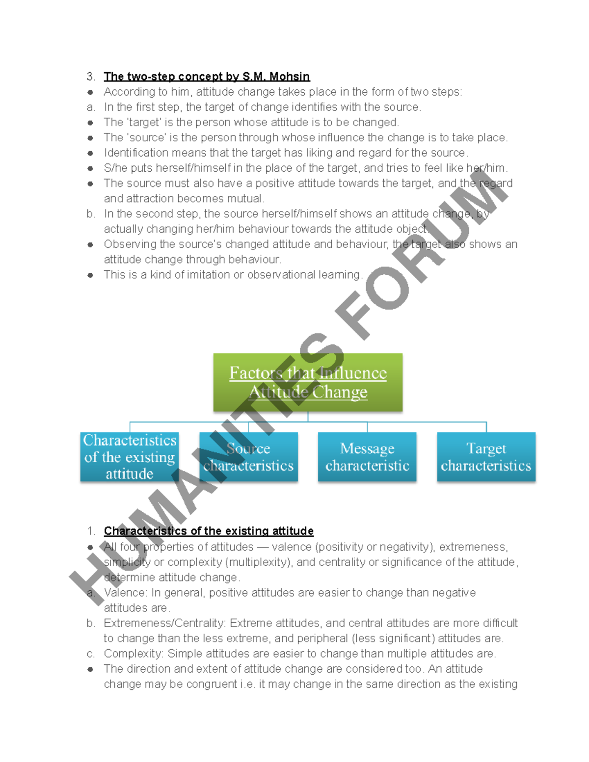 Psycho ch 6 part-2 - The two-step concept by S. Mohsin According to him, attitude change takes ...