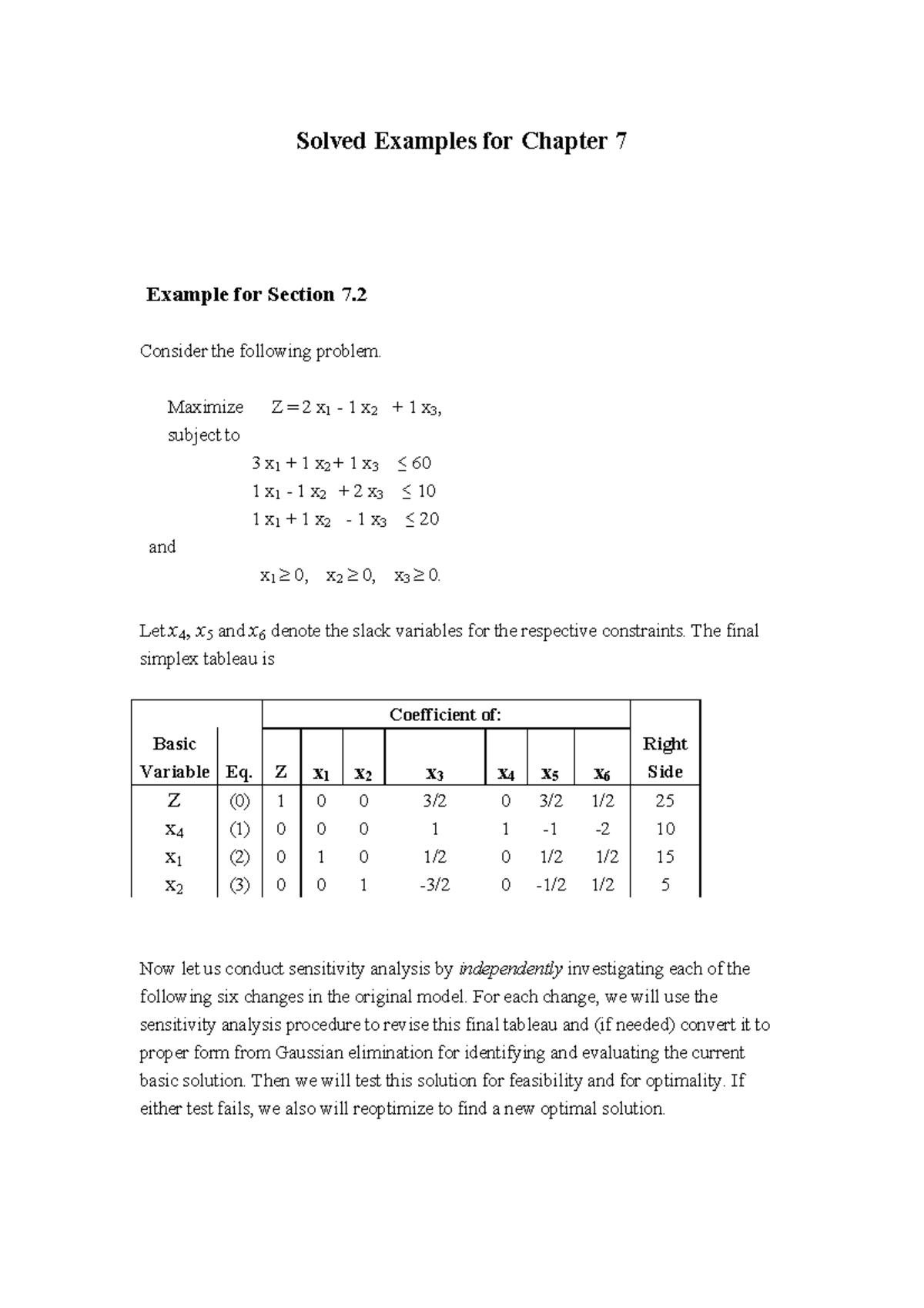Solved Examples Ch 7 Solved Examples For Chapter 7 Example For