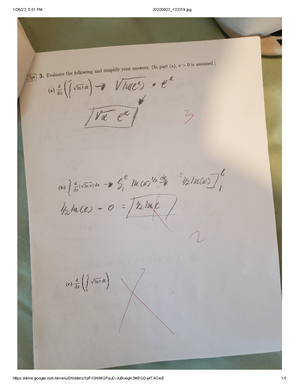 Calc 21 - exam - MATH 1042 - 1/26/23, 5:51 PM 20200923_133310 - Studocu