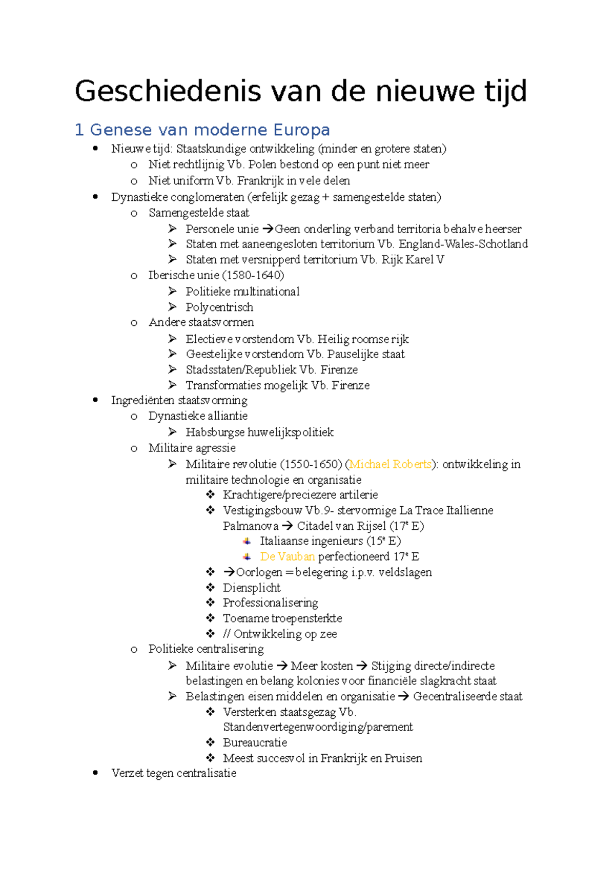 Samenvatting Geschiedenis van de nieuwe tijd - Geschiedenis van de ...