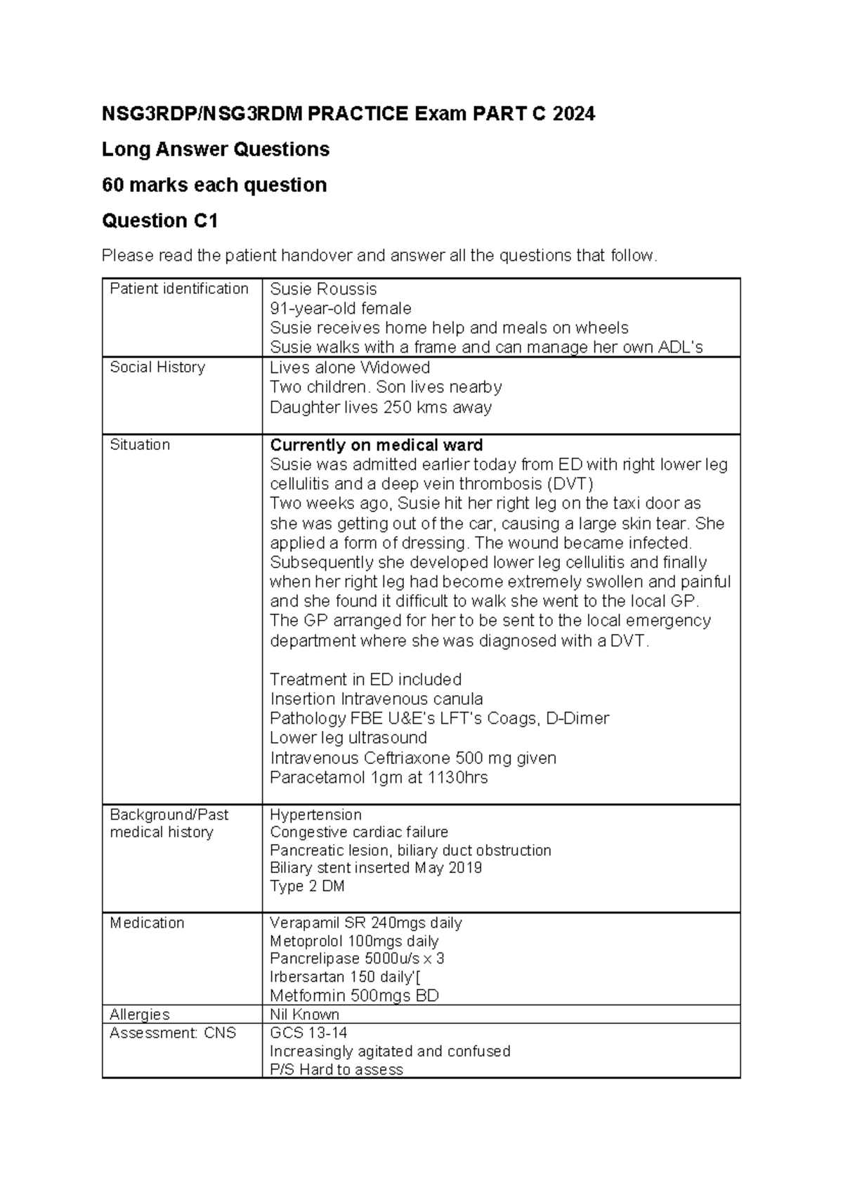 Practice exam 2024 part C Long Answer - NSG3RDP/NSG3RDM PRACTICE Exam ...