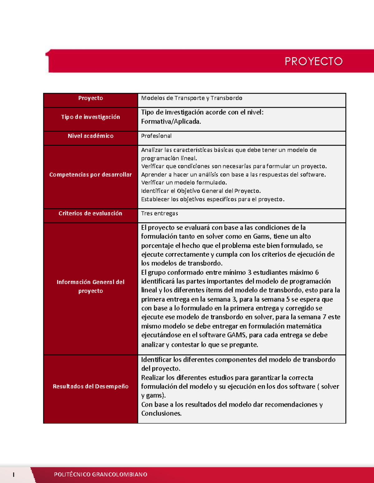 Proyecto Investigación Operaciones Definicion - Warning: TT: undefined function: 32 1 ...