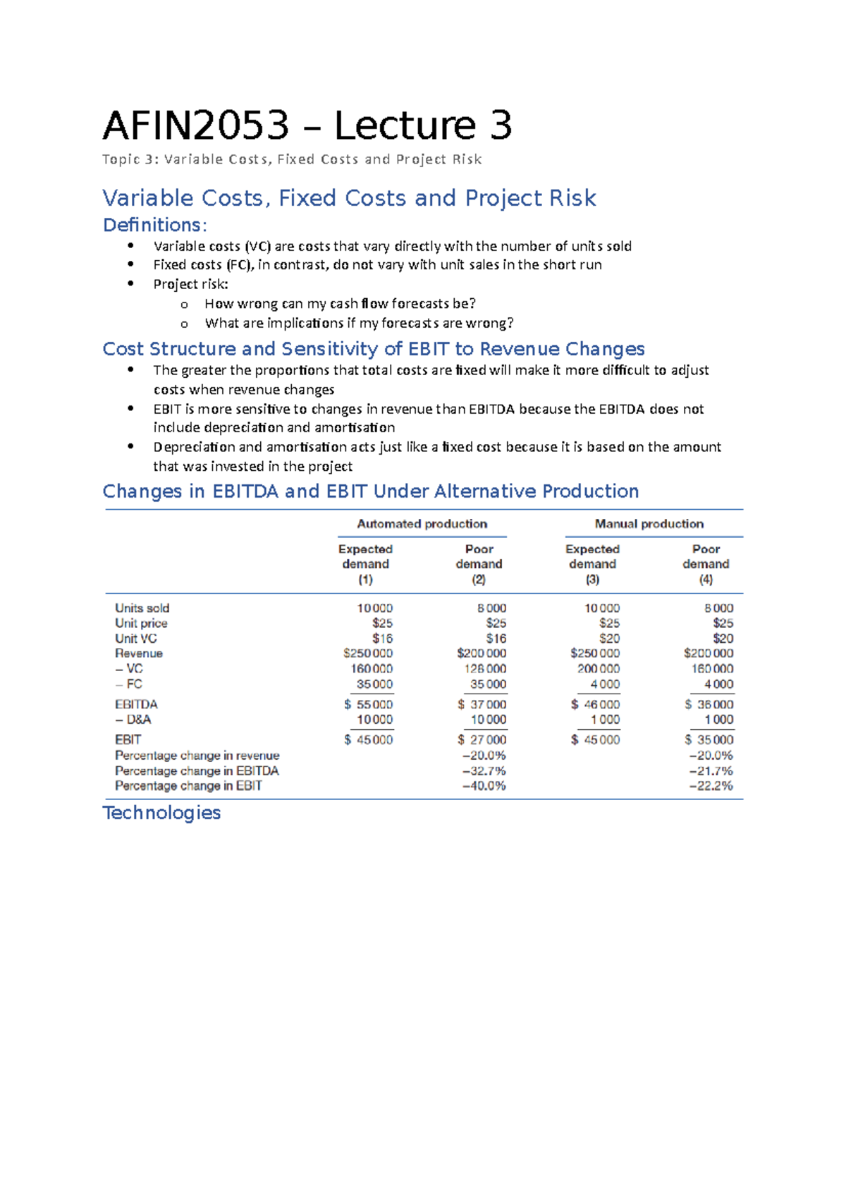 AFIN2053 - Lecture 3 2021 - AFIN2053 – Lecture 3 Topic 3: Variable ...