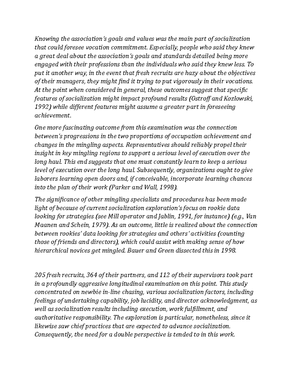 Knowing the association's goals and values - Especially, people who ...