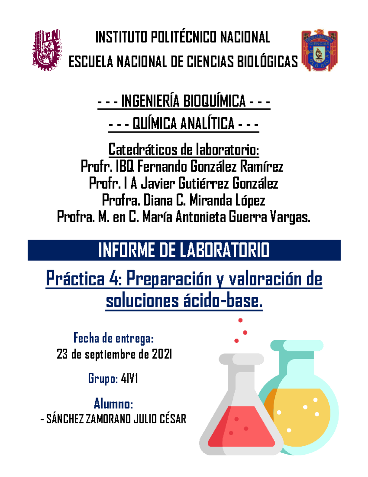 P4 - Preparación y valoración de soluciones ácido-base - INGENIERÍA ...