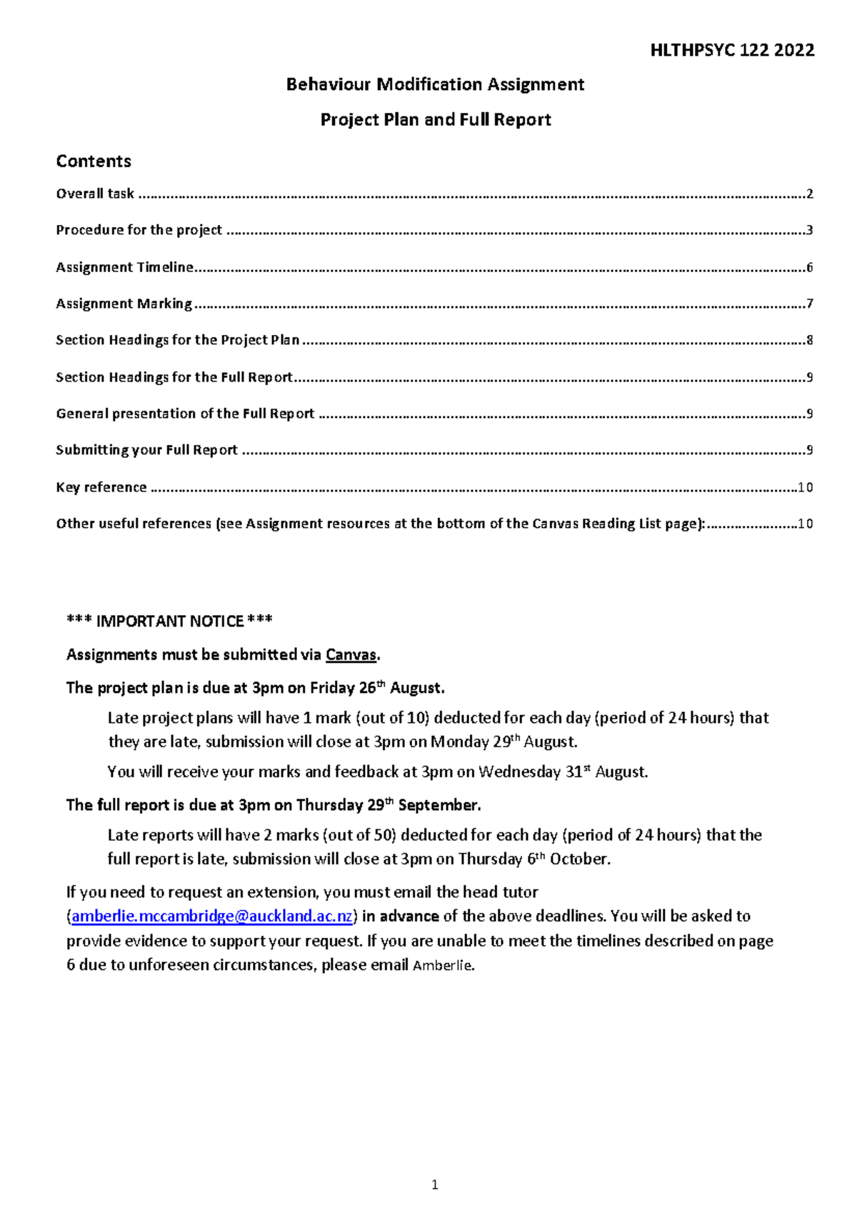Behaviour Modification Assignment Instructions Hlthpsyc 122 2022 Behaviour Modification
