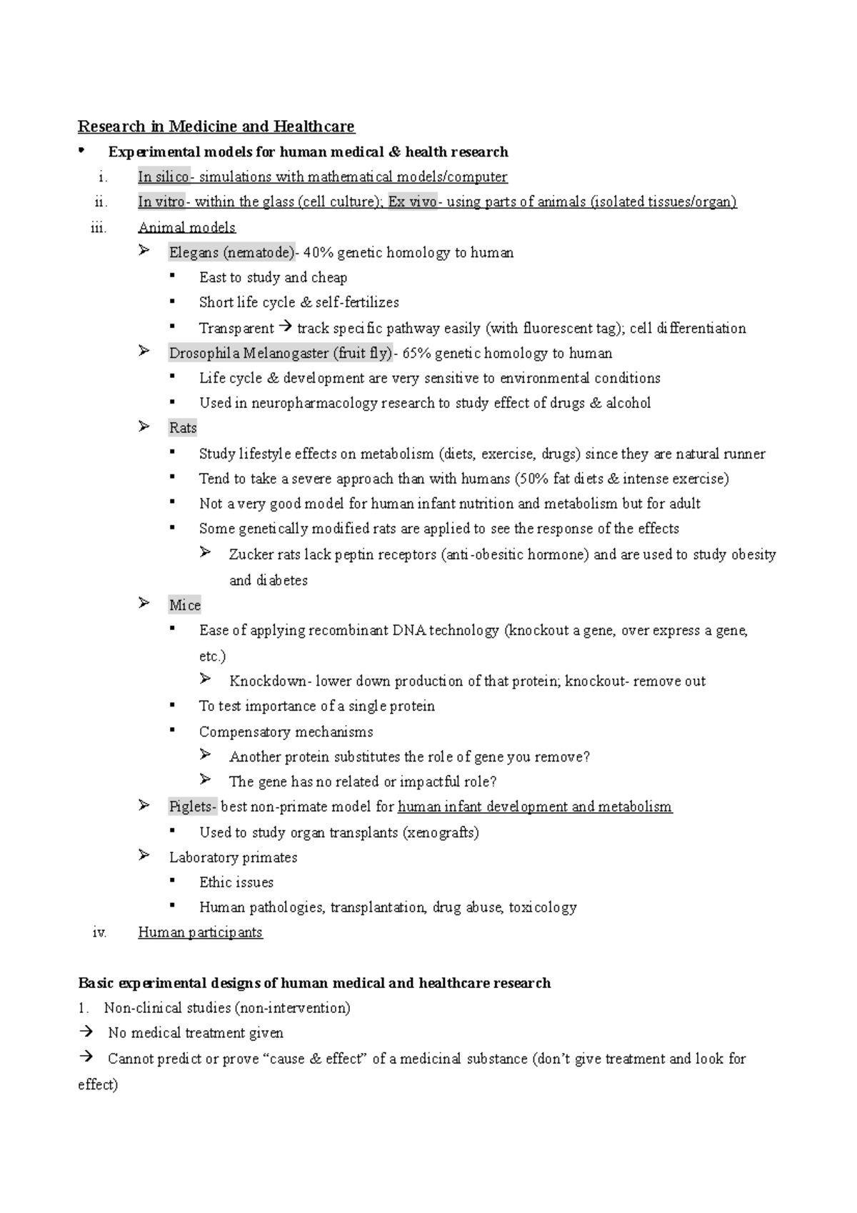 ppt3-4 notesssss - Research in Medicine and Healthcare Experimental ...