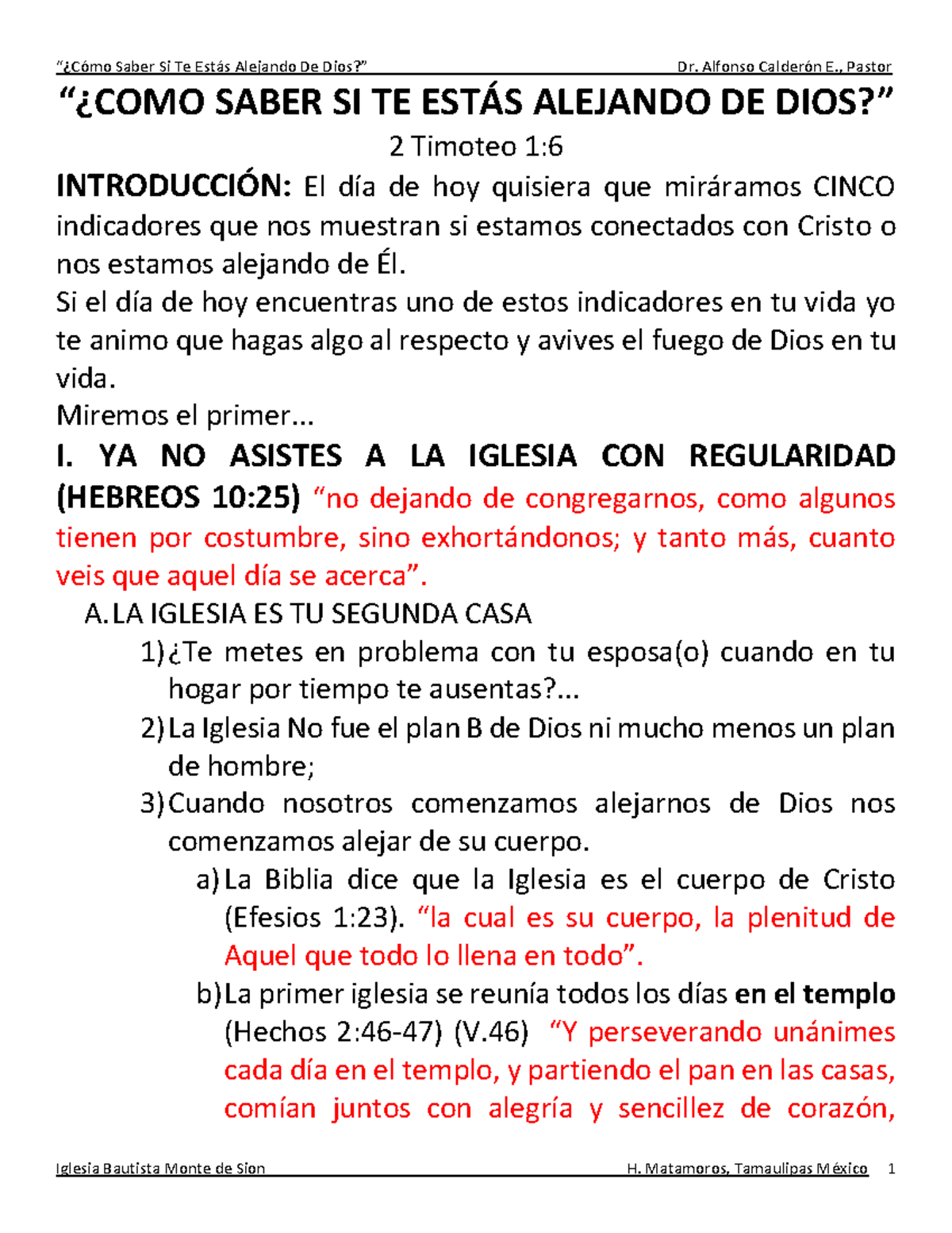 ^¿COMO Saber SI TE ESTÁS Alejando DE DIOS - “øCOMO SABER SI TE EST¡S ALEJANDO DE DIOS?” 2 ...