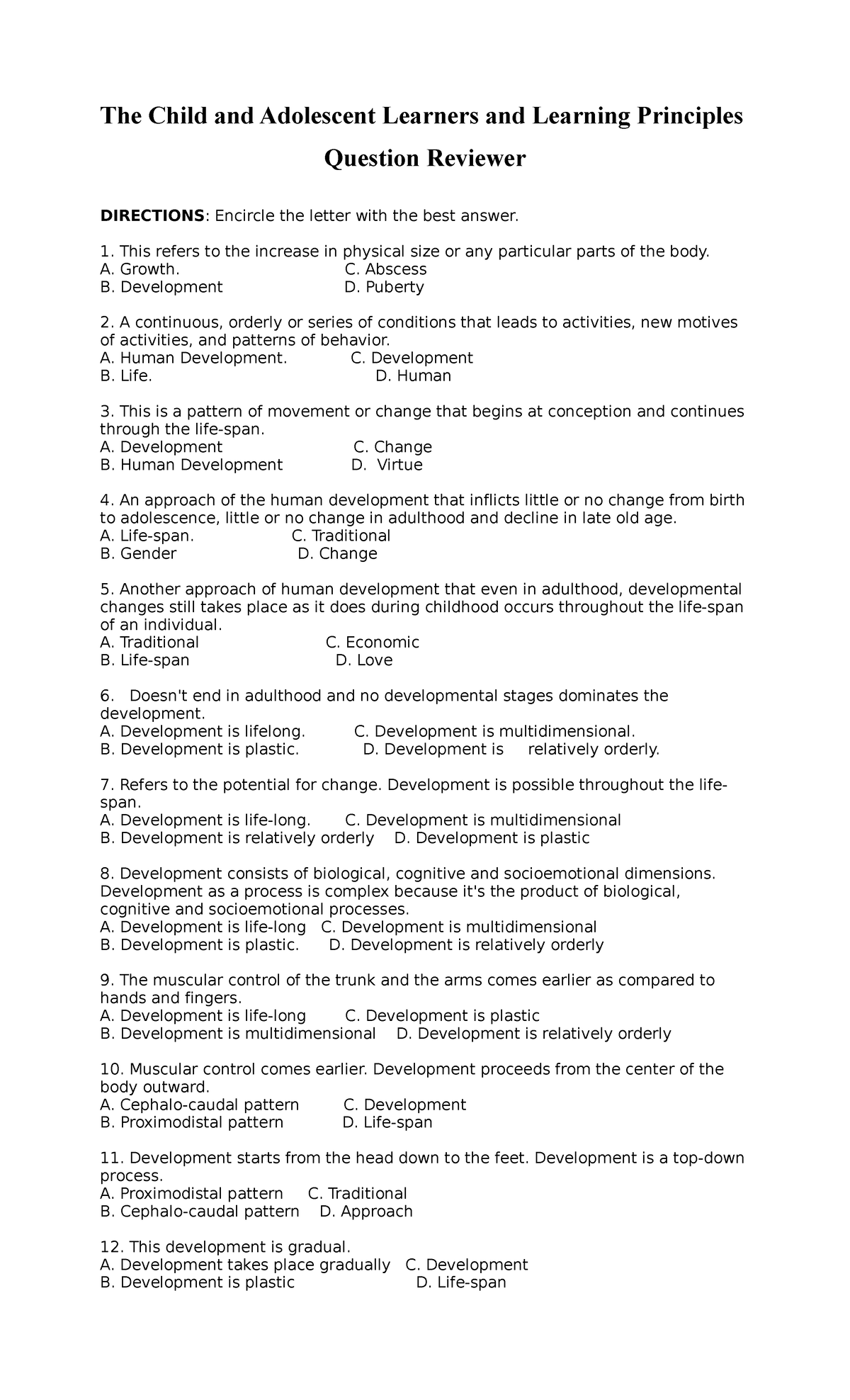 Adolescents-reviewer - The Child and Adolescent Learners and Learning ...