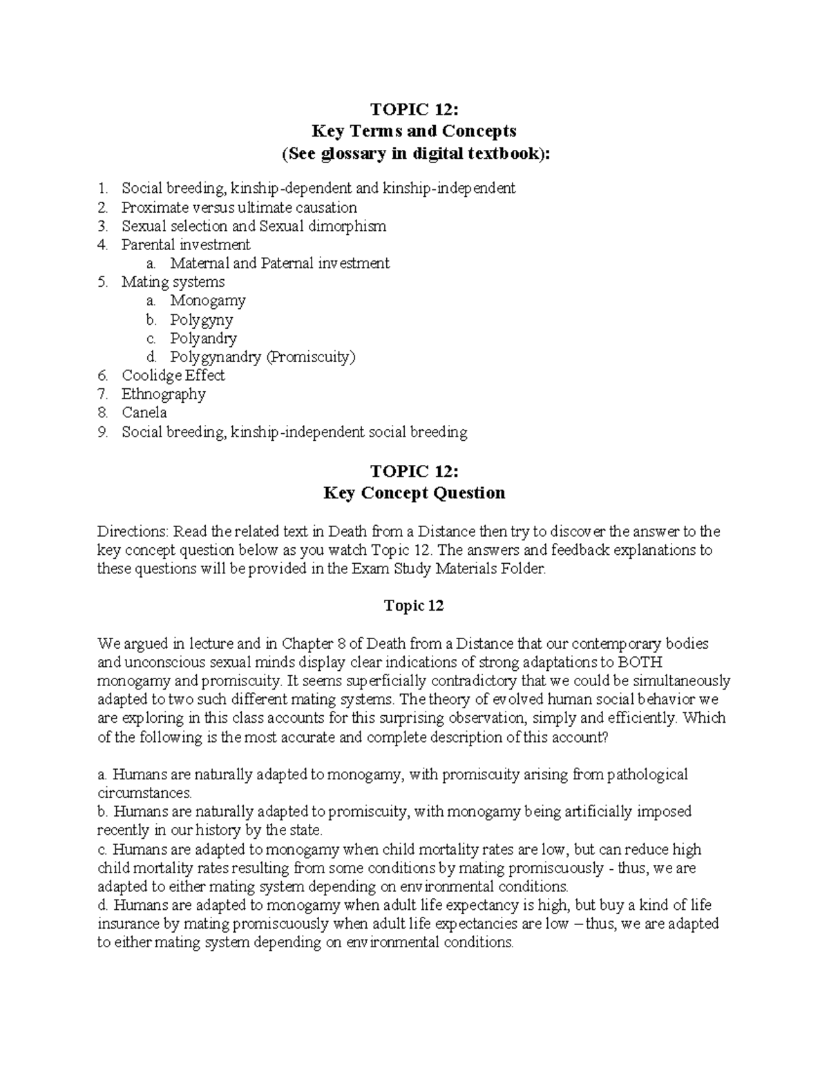 Topic 12 Key Terms and Key Concept Question - TOPIC 12: Key Terms and ...