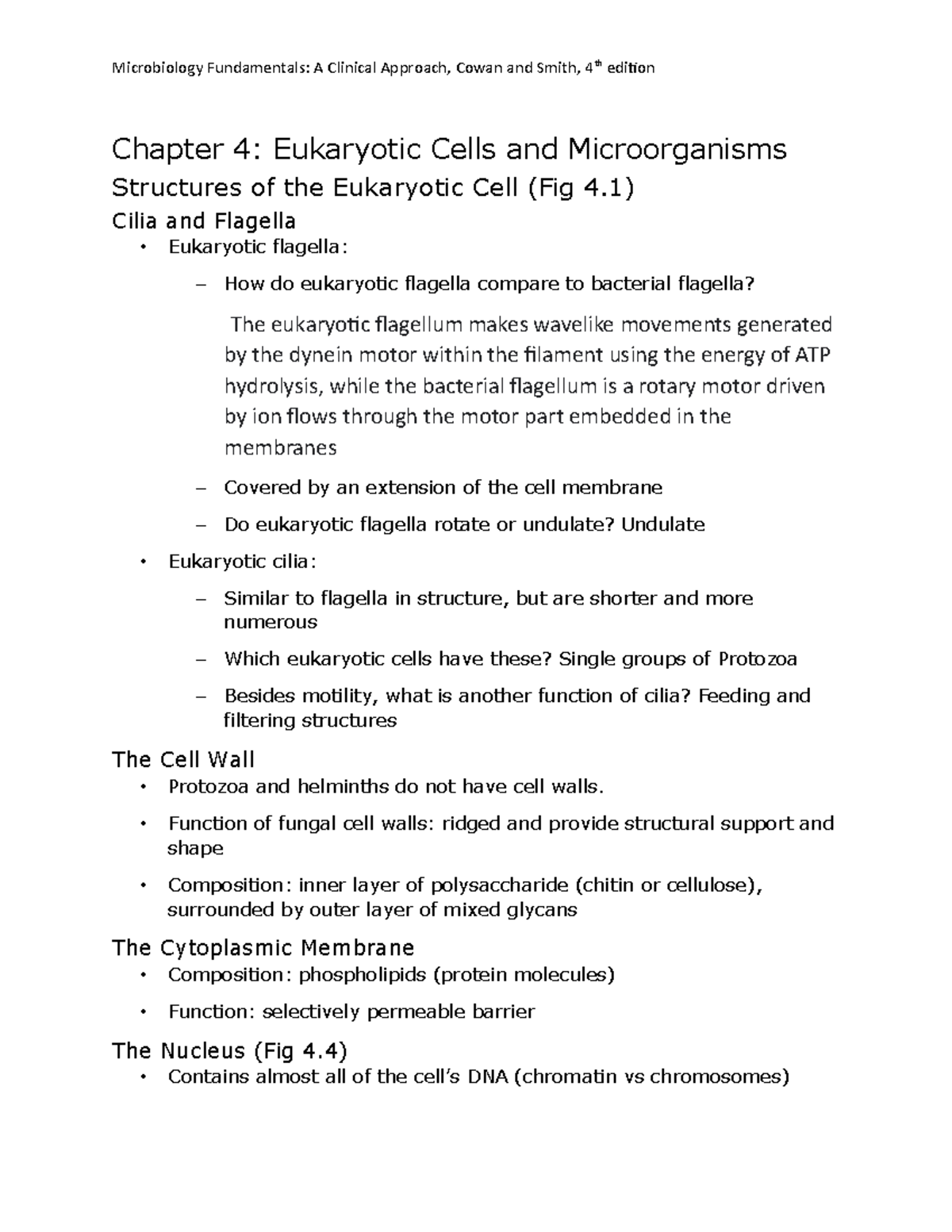 Chapter 4 Lecture Outline - Chapter 4: Eukaryotic Cells and ...
