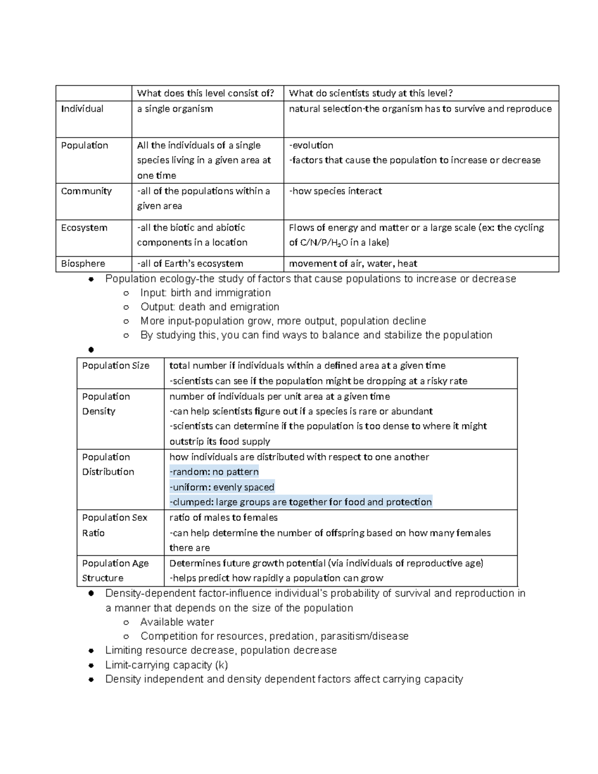 Apes unit 3 - eeff - What does this level consist of? What do ...