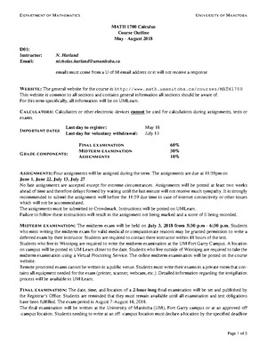 Lecture 3 notes - MATH 1700 - Studocu