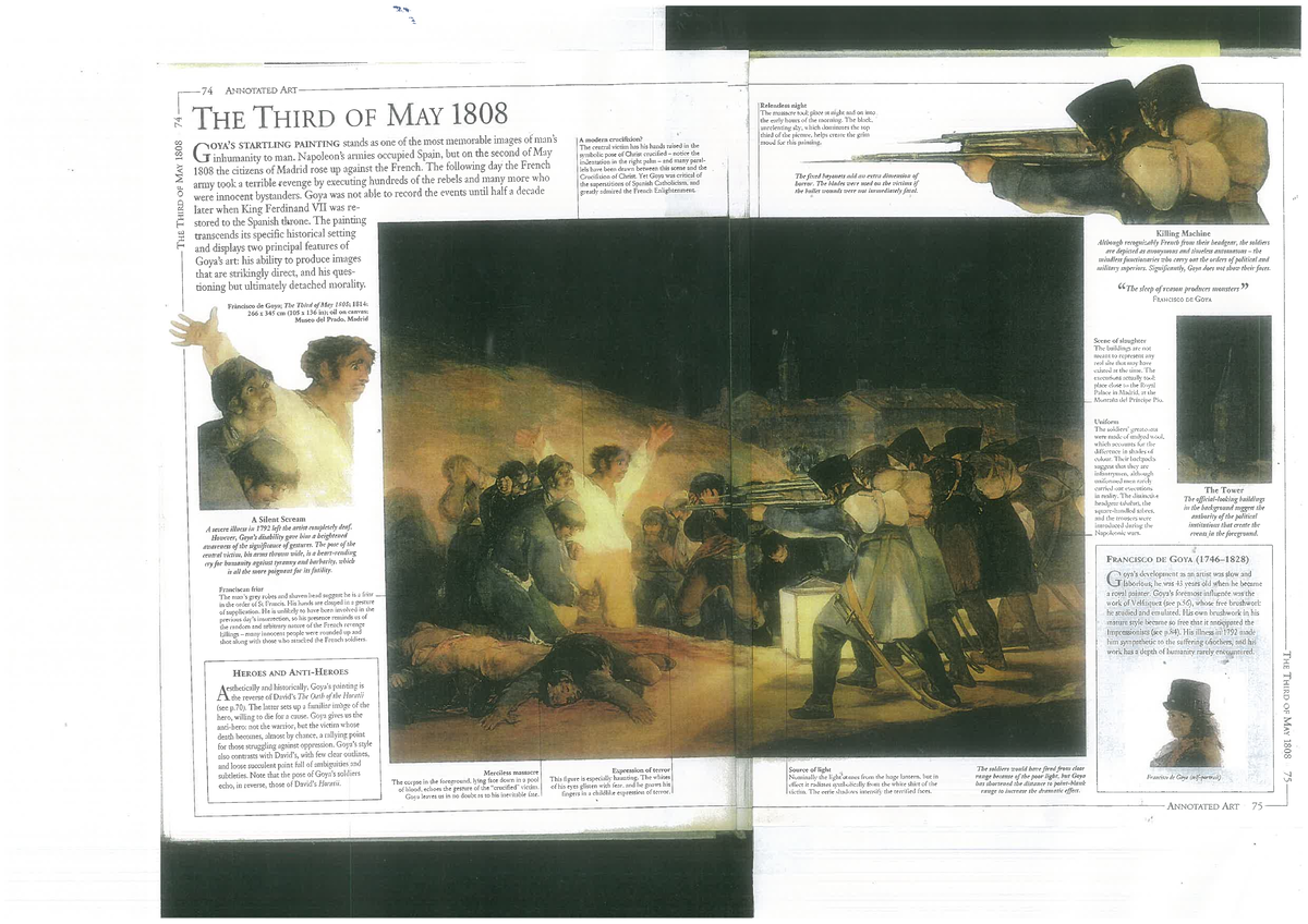Goya Third of May from Annotated Art - 74 ANNOTATED ART Relentless night THE THIRD OF MAY 1808 ...