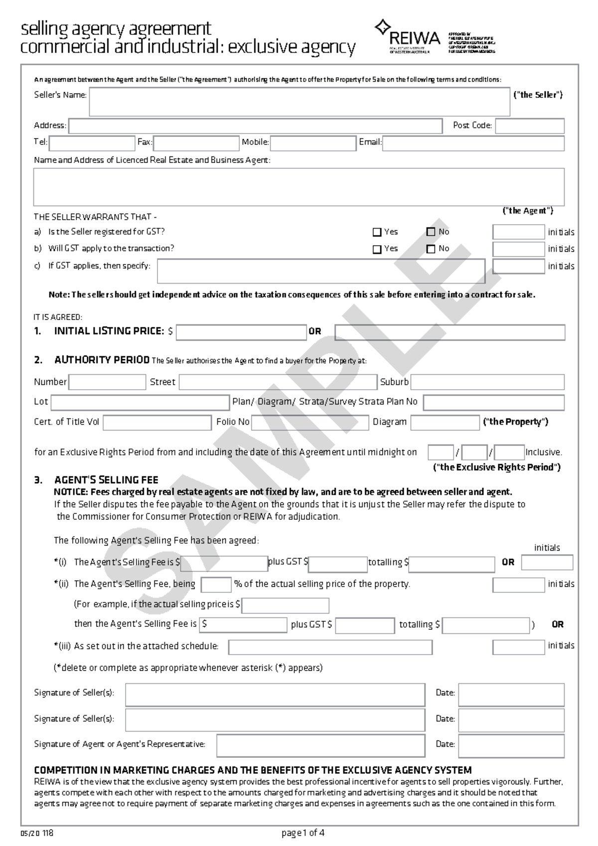 118 05-20 selling agency agreement comm and ind excl agency interactive ...