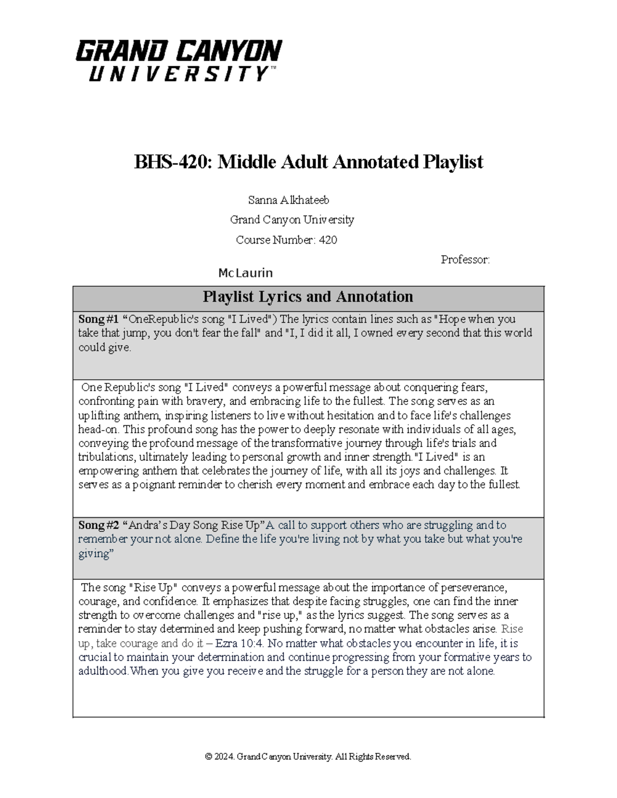 BHS 420 RS T6 Middle Adult Annotated Playlist - BHS-420: Middle Adult ...
