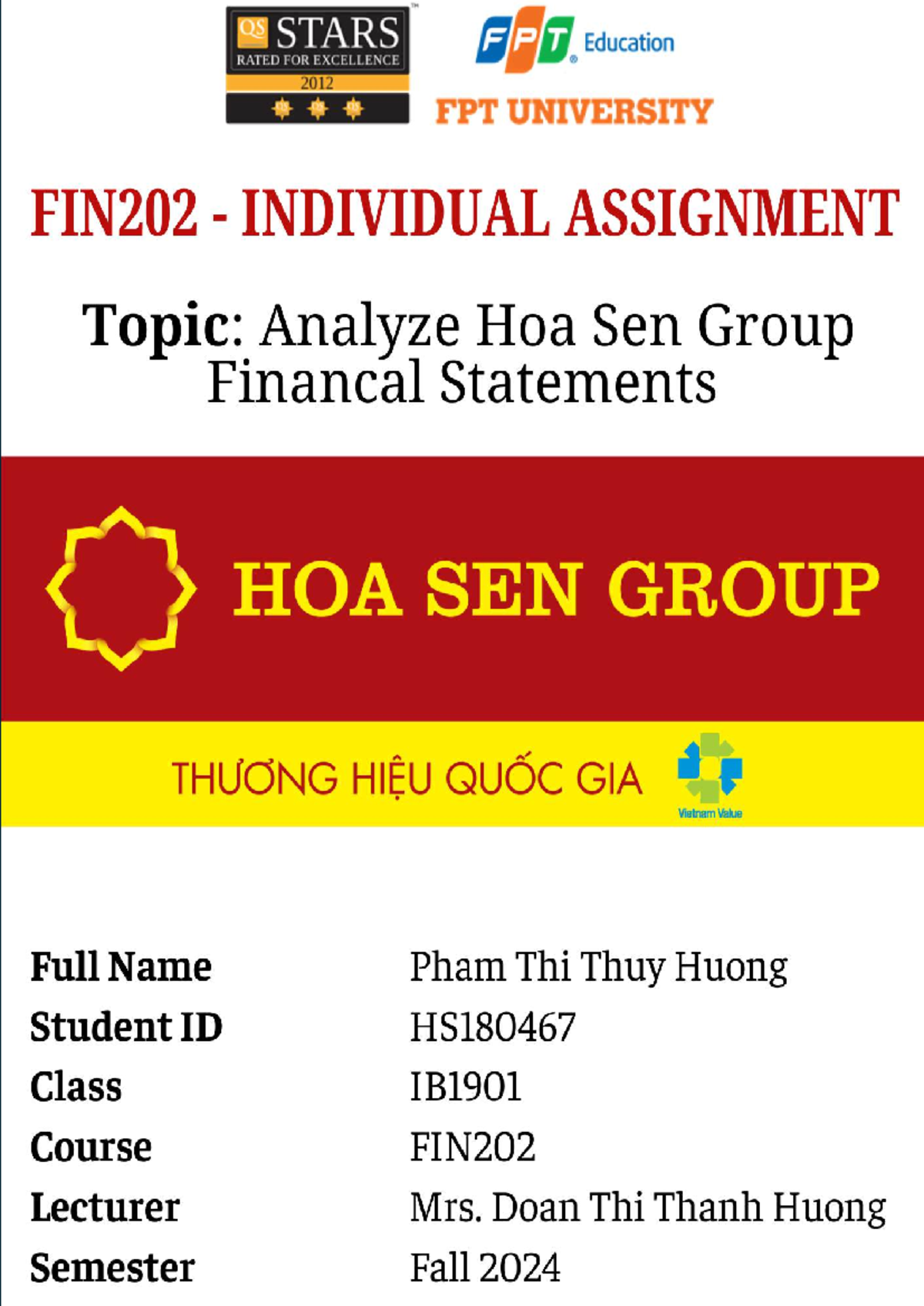 [ FIN202 - IB1901] Individual Assignment-đã nén - Part 3: Conclusion Summarize your findings and ...