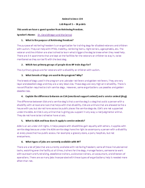 Lab Report - An S 224 - Reproduction Lab - Animal Science 224 Lab ...