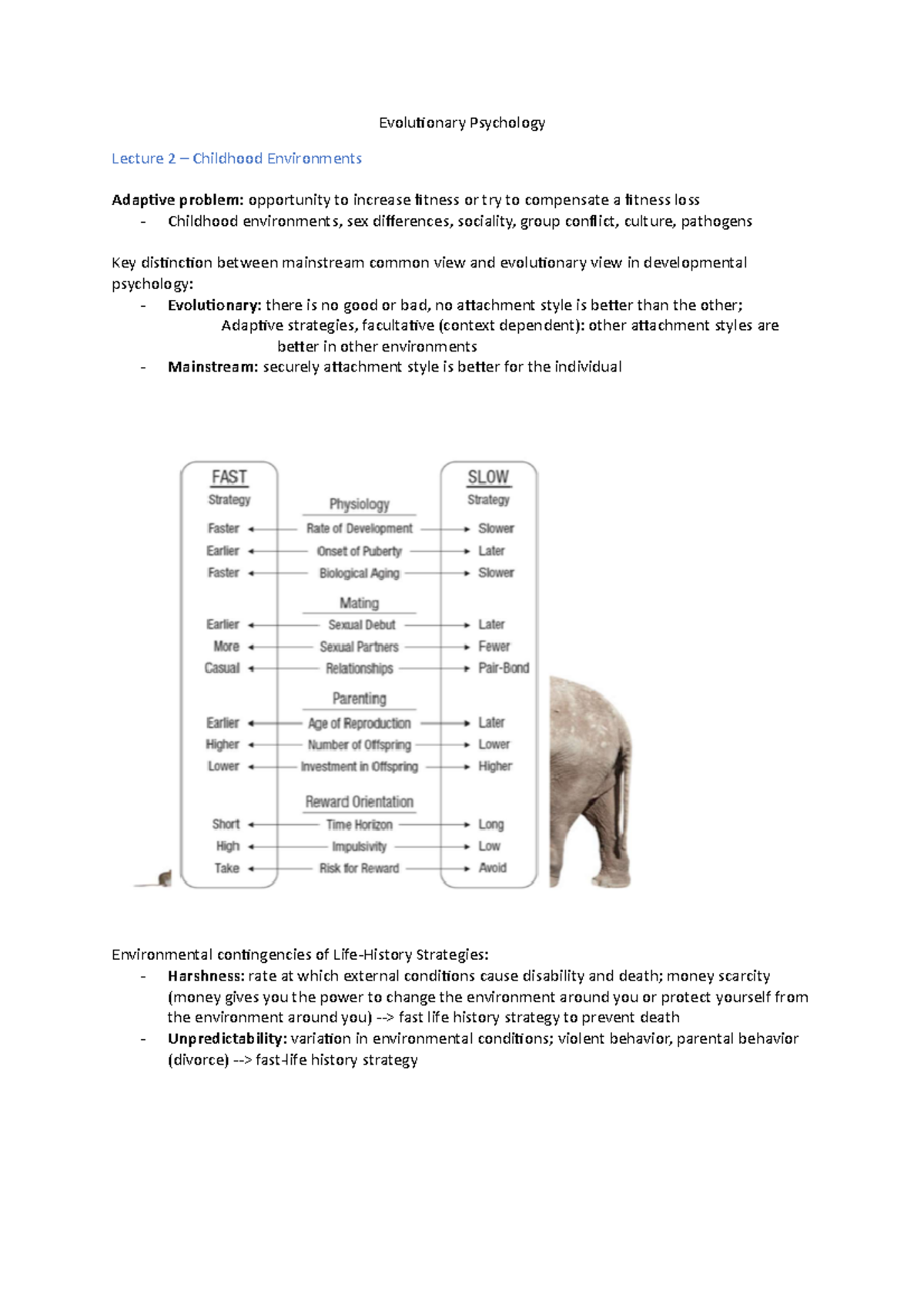 Evolutionary Psychology - Lectures - Evolutionary Psychology Lecture 2 ...