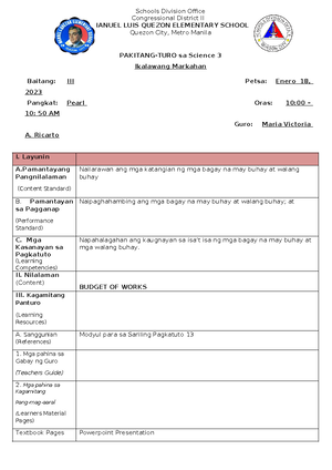 Performance TASK Elements AND Compounds - GRADES 1 to 12 DAILY LESSON ...