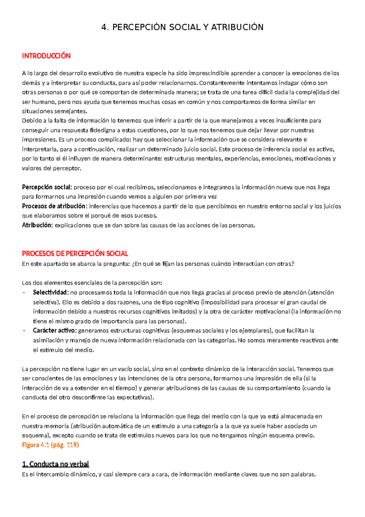 Tema 4 Percepcion social y atribucion - 4. PERCEPCIÓN SOCIAL Y ...