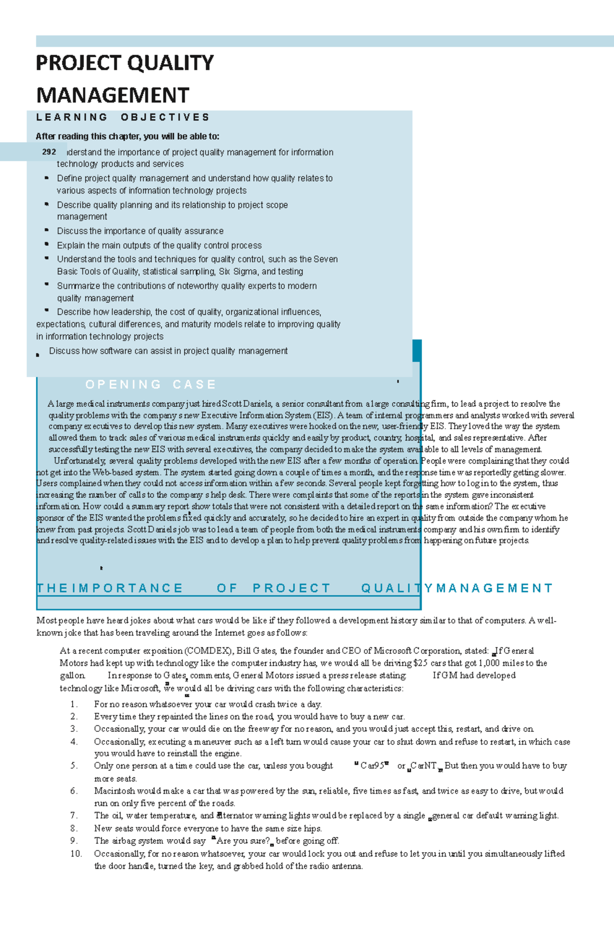 Project Quality Management - PROJECT QUALITY MANAGEMENT L E A R N I N G ...