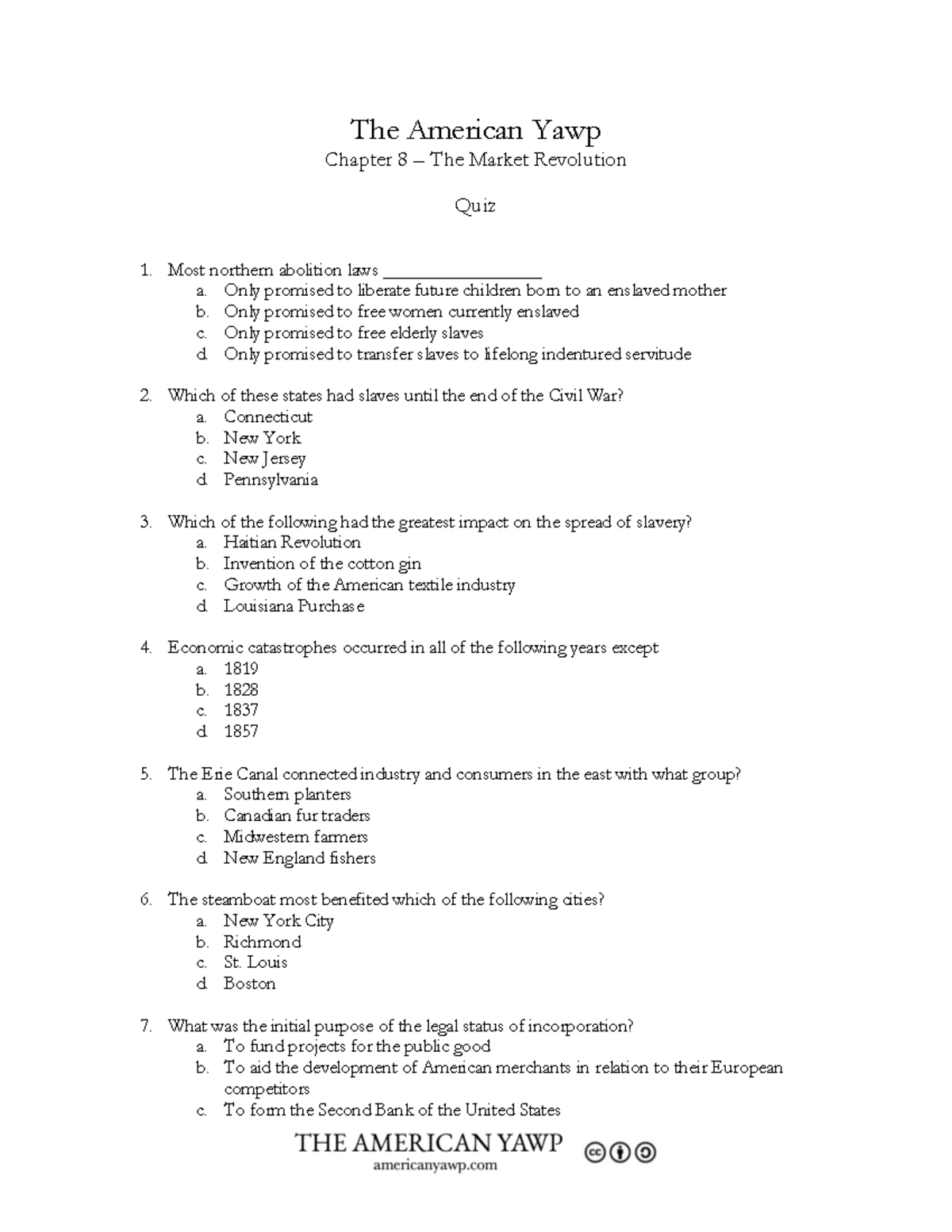 Ch-8 - Us his - The American Yawp Chapter 8 – The Market Revolution ...