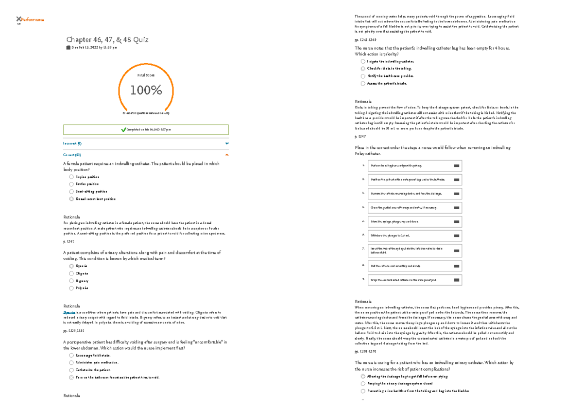 Chapter 46,47,48 quiz - quiz - Exit Performance Chapter 46, 47, & 48 ...