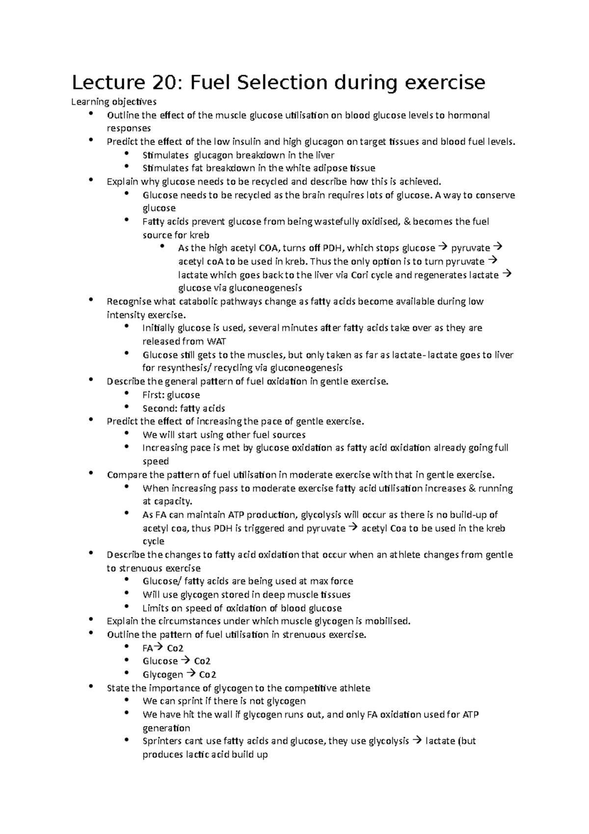 Lecture 20 - learning objective responses - Lecture 20: Fuel Selection ...