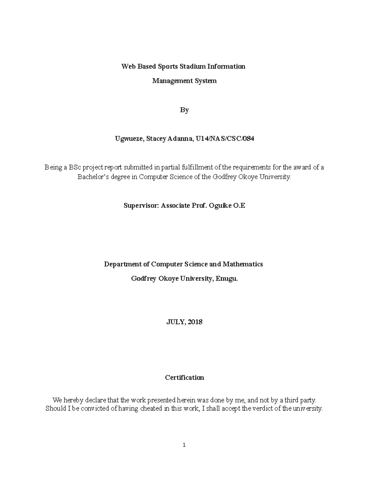 Example Project of a project - Web Based Sports Stadium Information ...