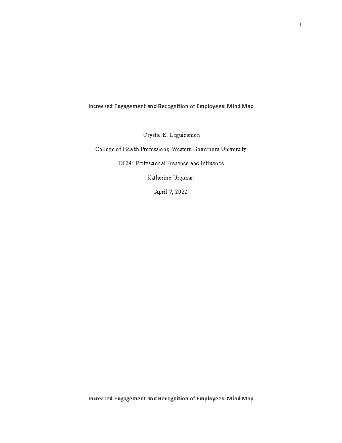 Mind Map - Mind map - Increased Engagement and Recognition of Employees ...