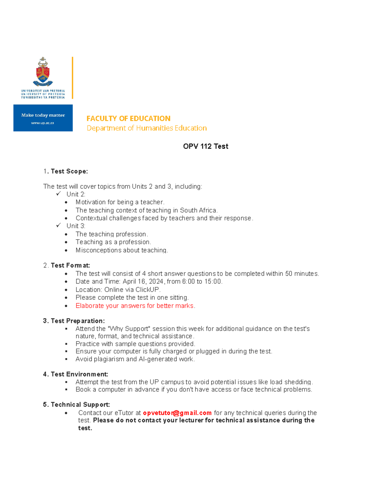 2024-OPV 112 Test Scope and Instructions - FACULTY OF EDUCATION ...