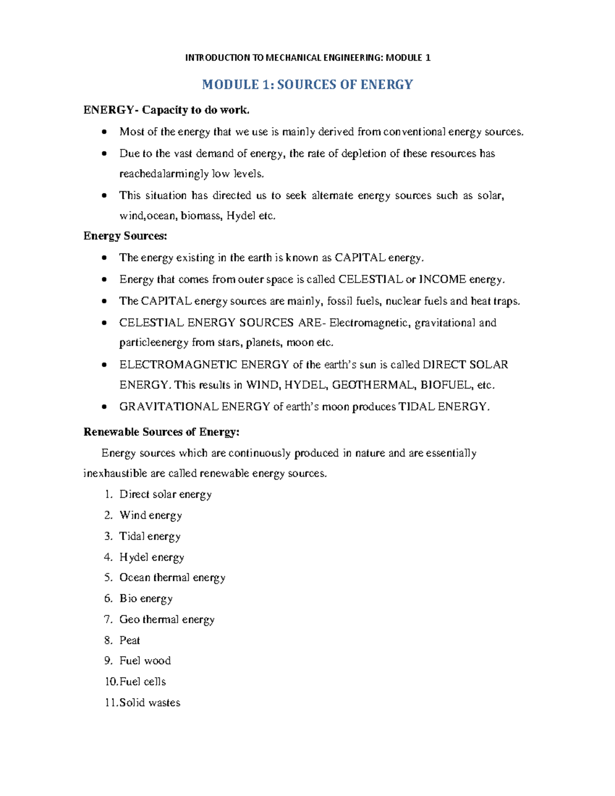IME Module 1 Chapter 2 - INTRODUCTION TO MECHANICAL ENGINEERING: MODULE ...