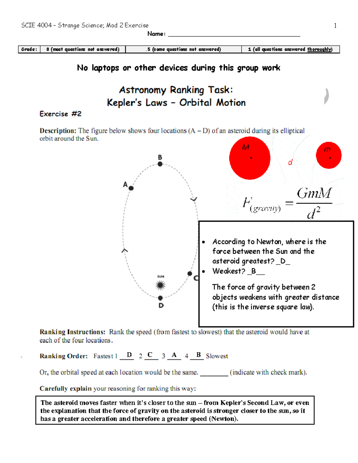 Mod 2 Exercise-solutions - SCIE 4004 – Strange Science; Mod 2 Exercise ...